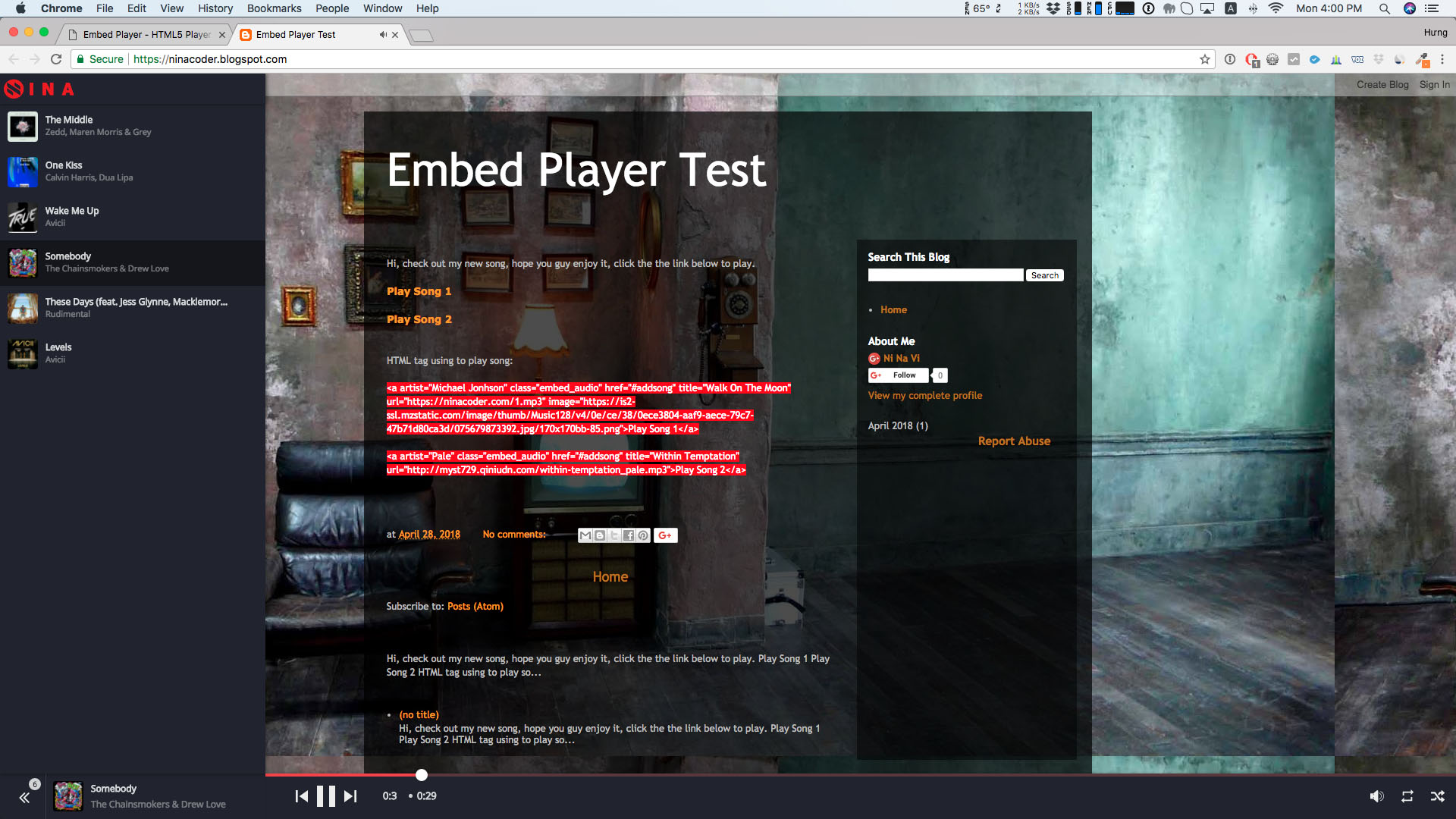 Embed Player - Sticky HTML5 Audio Player by codenamenina | CodeCanyon